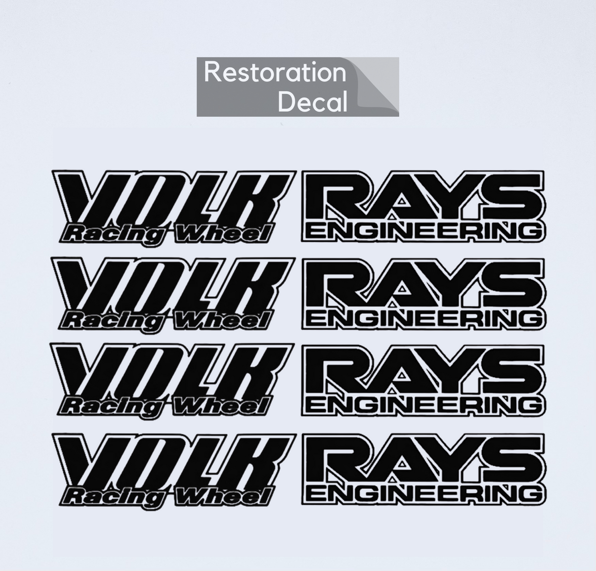 OG Volk Racing TE37 Wheel Stickers | Black – Restoration Decal