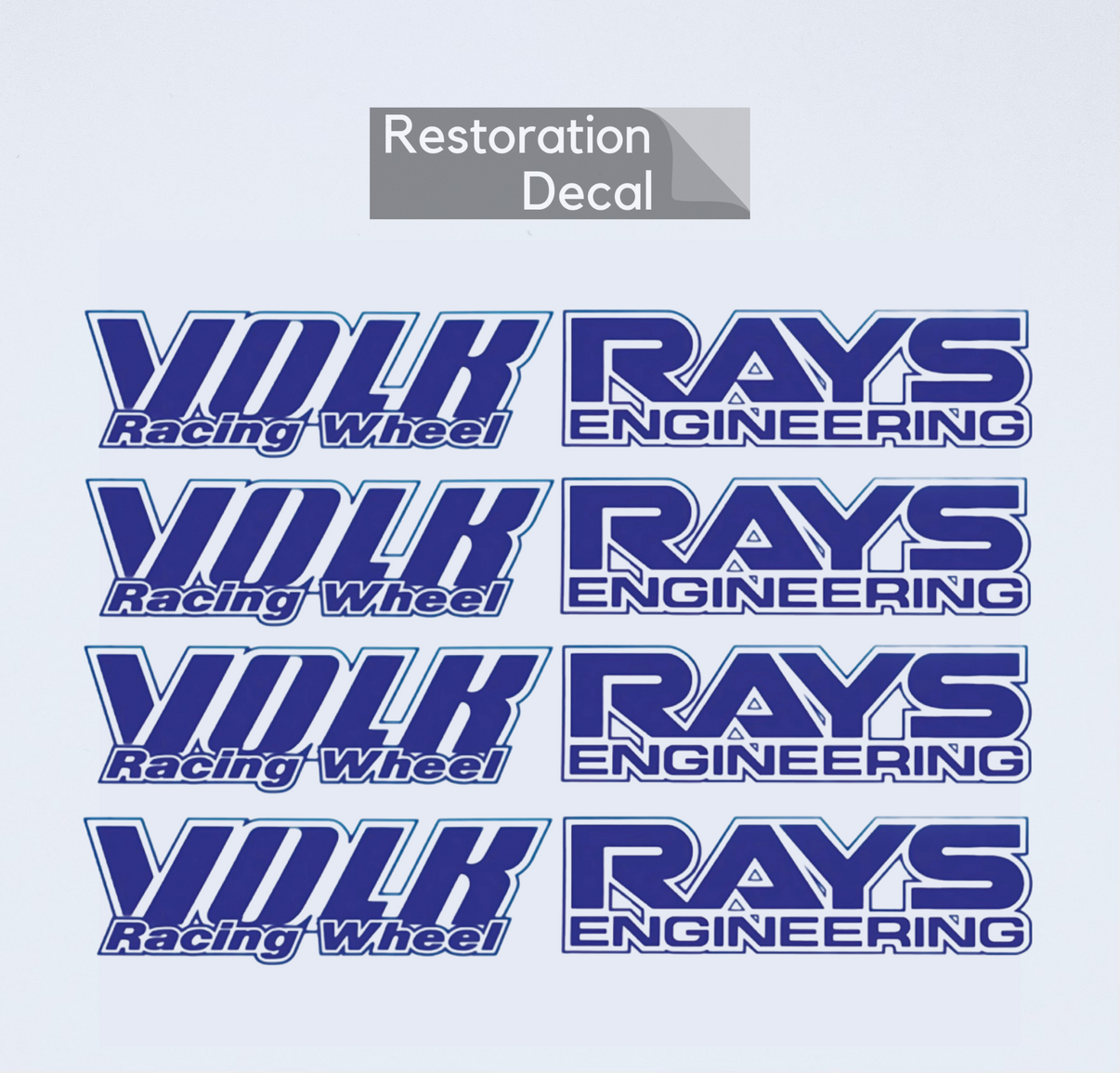 OG Volk Racing TE37 Wheel Stickers | Blue – Restoration Decal