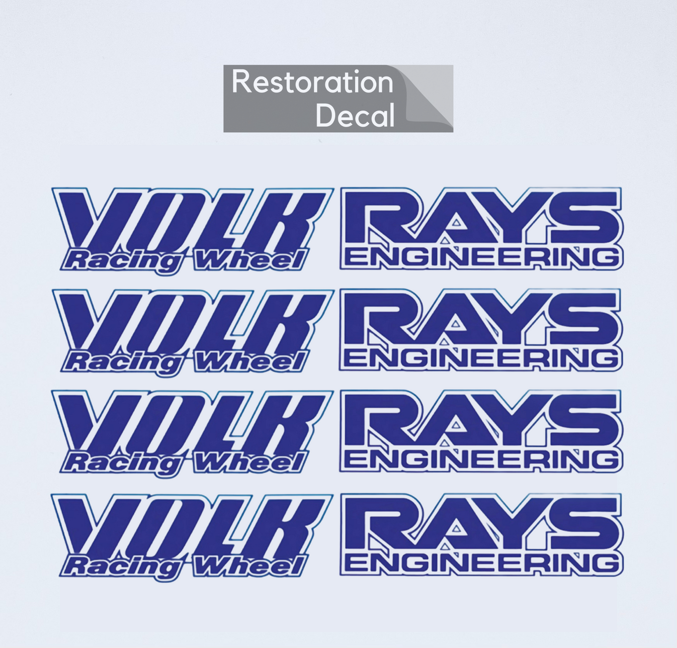 OG Volk Racing TE37 Wheel Stickers | Blue – Restoration Decal